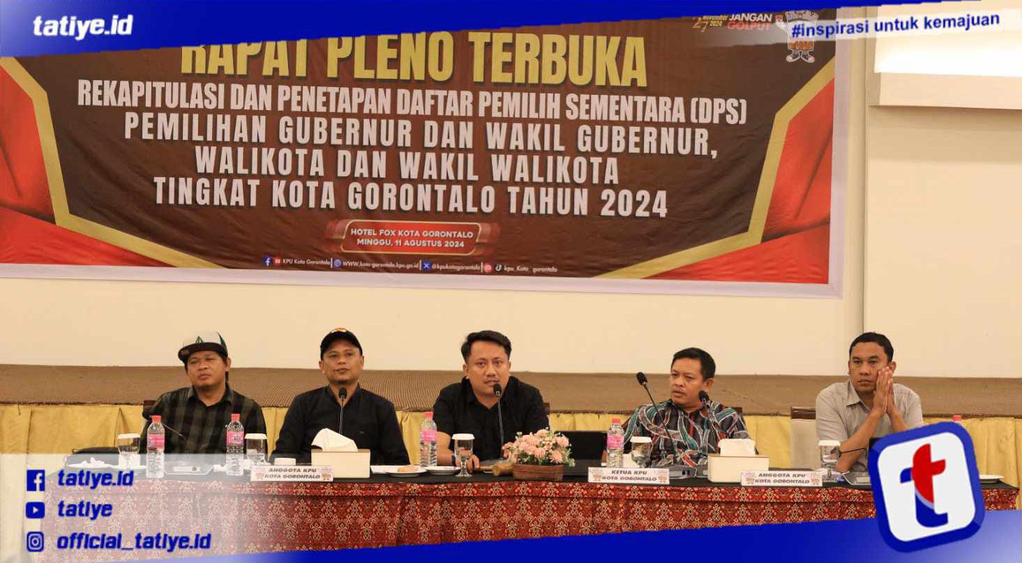 Jelang Pilkada Serentak 2024, KPU Kota Gorontalo Tetapkan 146.401 DPS - Tatiye.id