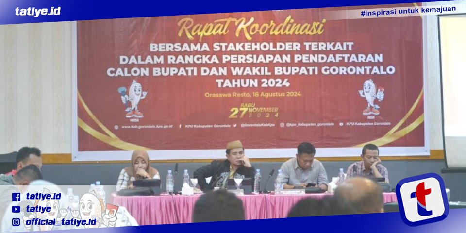 Menuju Pilkada Serentak, KPU Gelar Rakor bersama Stakeholder - Tatiye.id