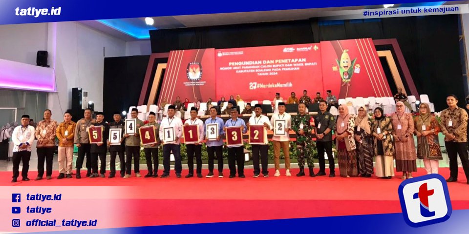 KPU Resmi Tetapkan Nomor Urut Paslon Pilkada Boalemo - Tatiye.id