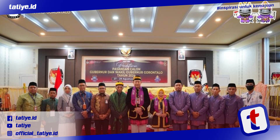 KPU Provinsi Gorontalo Terima Pendaftaran Gusnar Ismail dan Idah Syahidah Rusli Habibie - Tatiye.id
