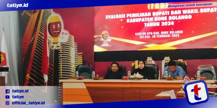 KPU Bonebol Gelar FGD Evaluasi Tahapan Pilkada 2024 - Tatiye.id